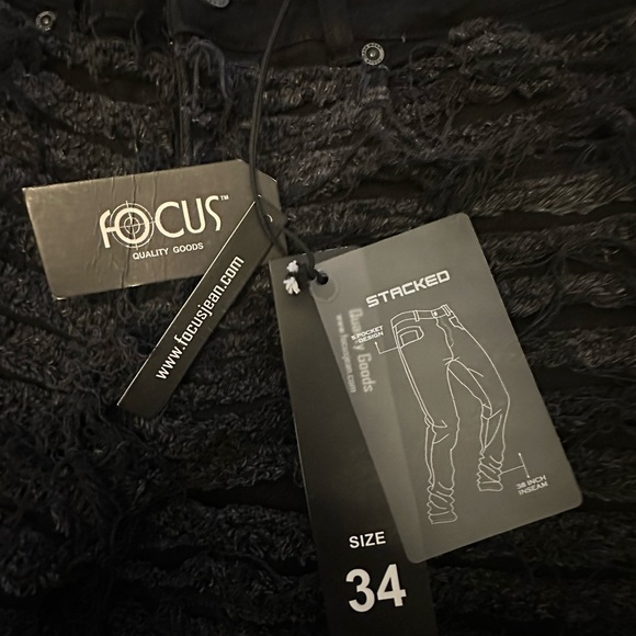 Pants | Black Focus Denim Stack Pants | Poshmark